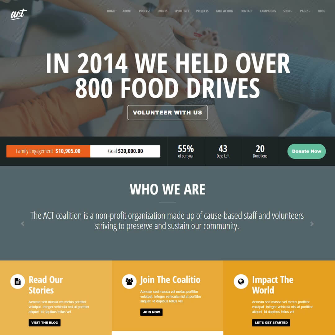 Best 20 Non-Profit and Charity WordPress Themes - WordPress Themes ...