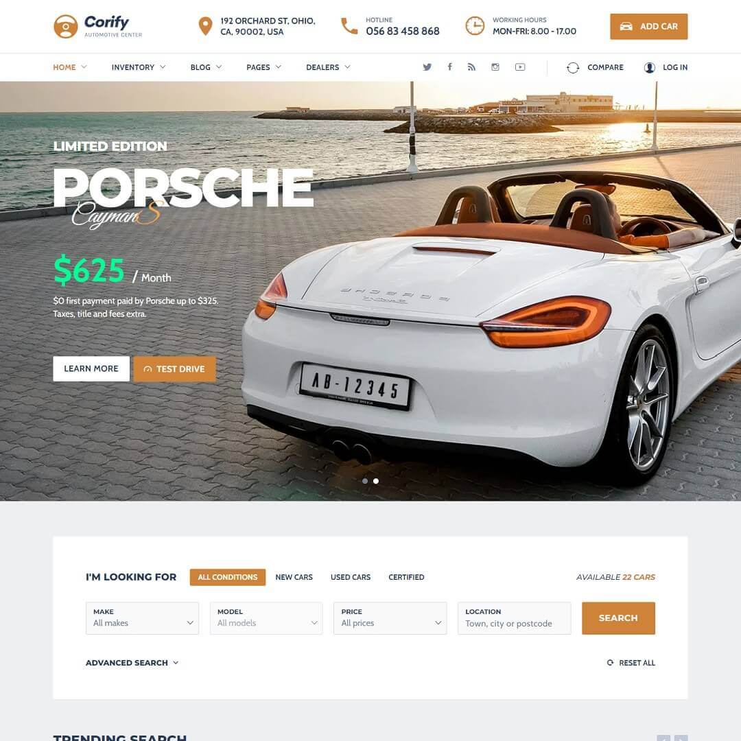 18 Best Automotive Car Dealership WordPress Themes - WordPress Themes ...