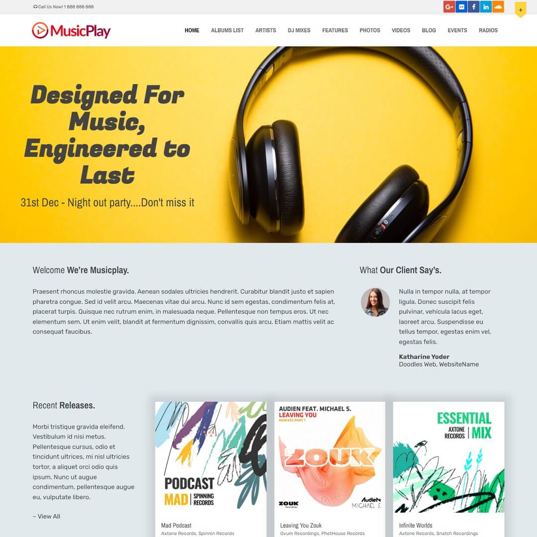 Best 35 Classical Music WordPress Themes - WordPress Themes & Website ...